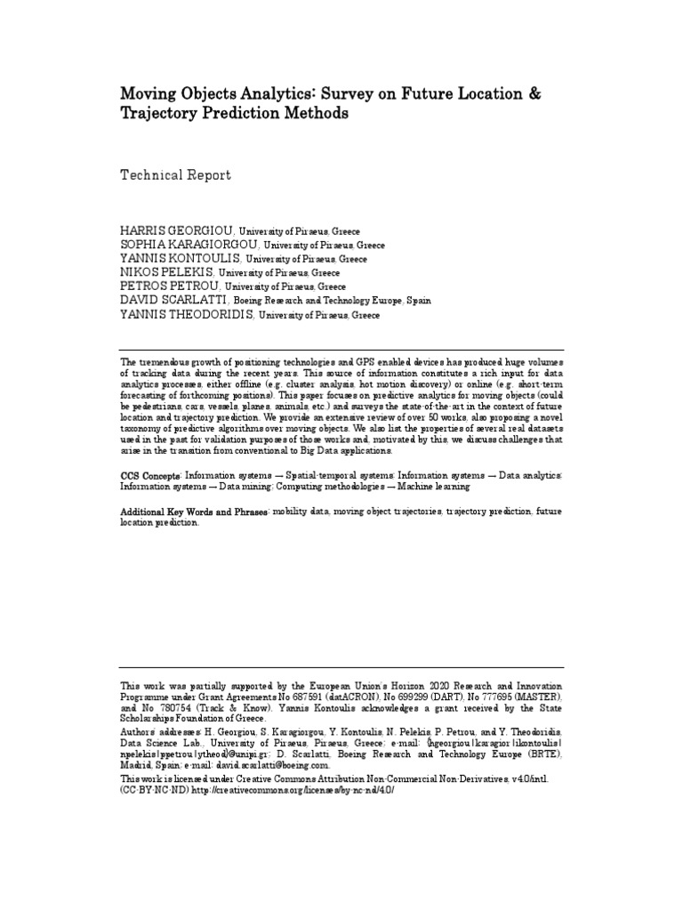 Moving Objects Analytics: Survey On Future Location & Trajectory ...