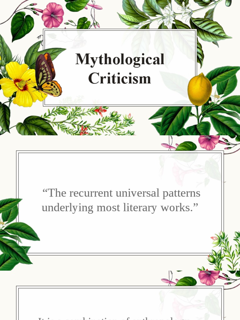 Mythological Criticism | PDF | Archetype