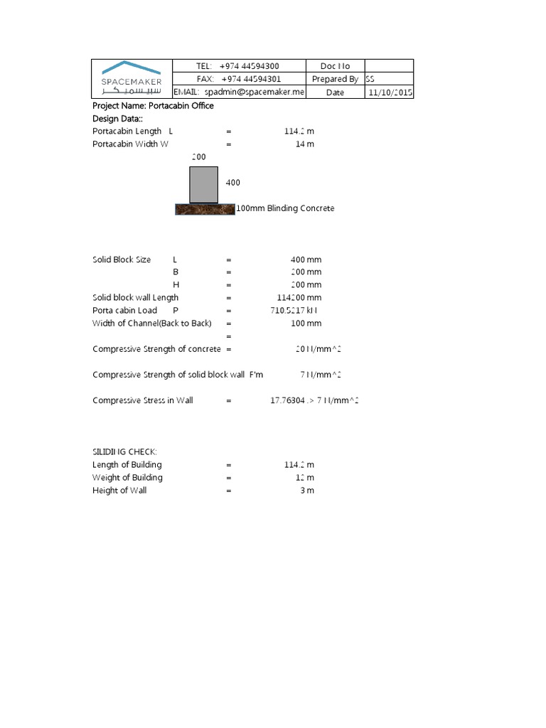 Strip Foundation Design | PDF | Wall | Building