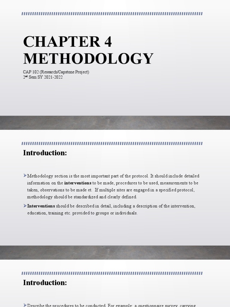 Methodology: CAP 102 (Research/Capstone Project) 2 Sem SY 2021-2022 | PDF