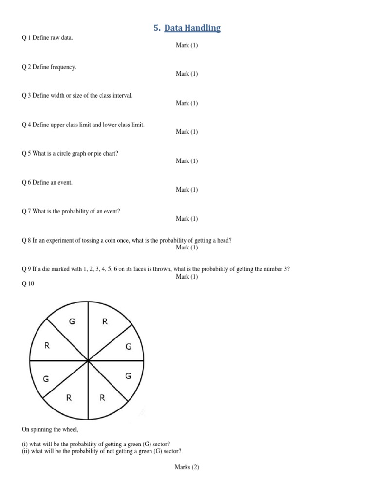CBSE Class 8 Mathematics Worksheet - Data Handling | PDF | Histogram ...