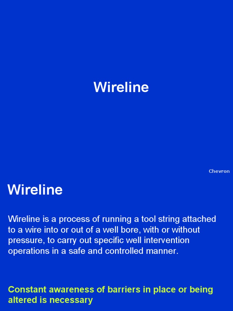 Wireline | PDF | Manufactured Goods | Mechanical Engineering