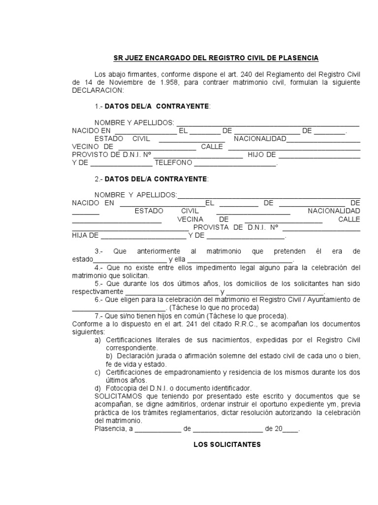 Solicitud de Matrimonio | PDF | Gobierno y personalidad | Información del gobierno
