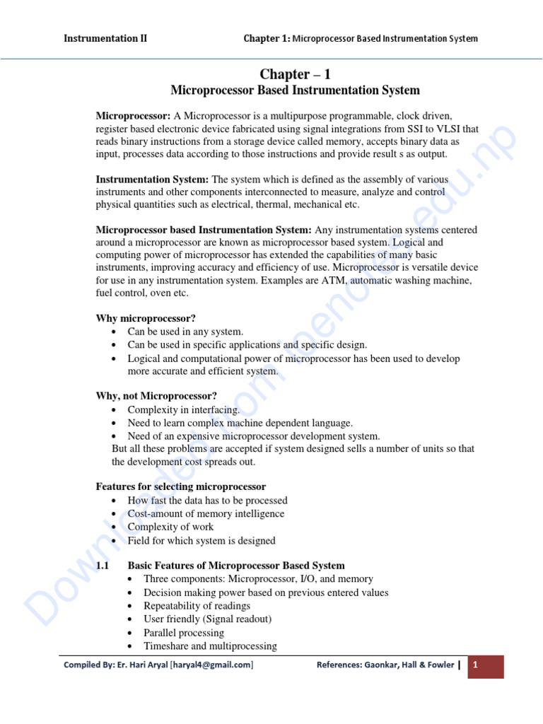 Instrumentation II | PDF | Input/Output | Electronics