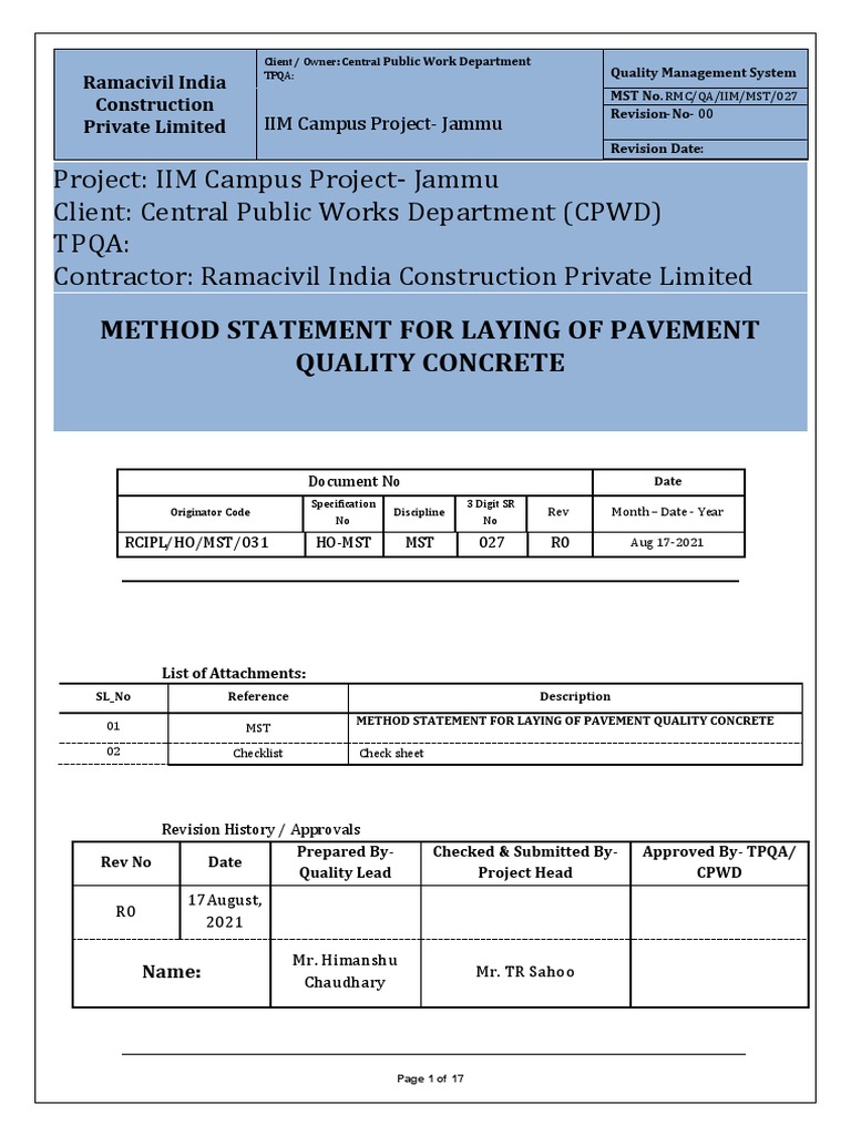 MS For Pavement Quality Concrete Work | PDF | Construction Aggregate ...