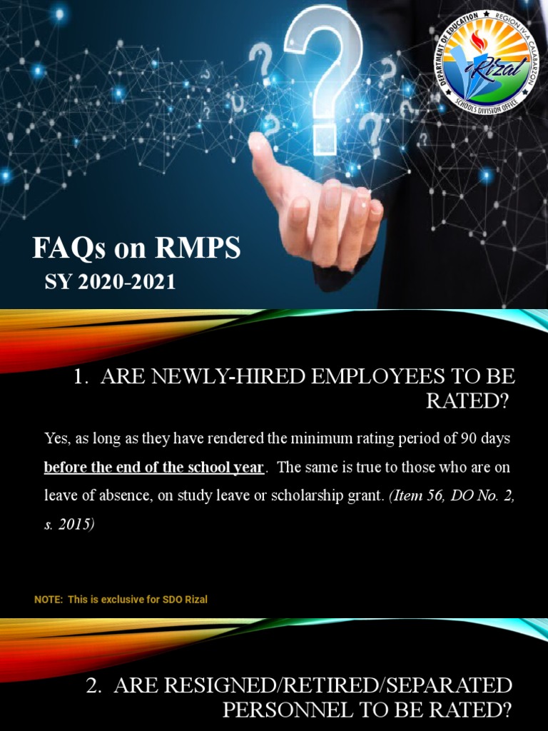 FAQs On RPMS SY2020 2021 | PDF