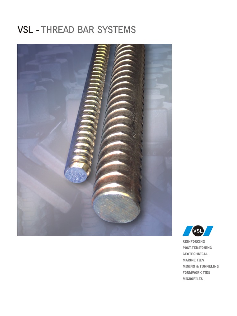 VSL Threadbar Systems | PDF | Nut (Hardware) | Screw