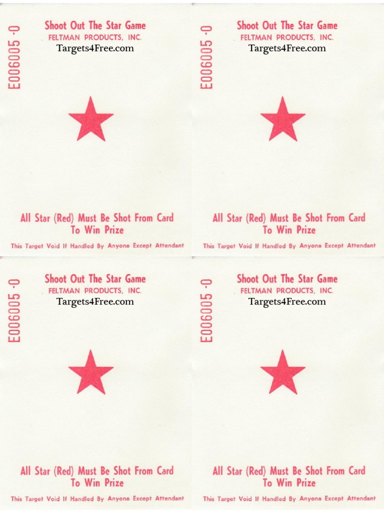 Shoot Out The Star Game Target by Targets4Free | PDF