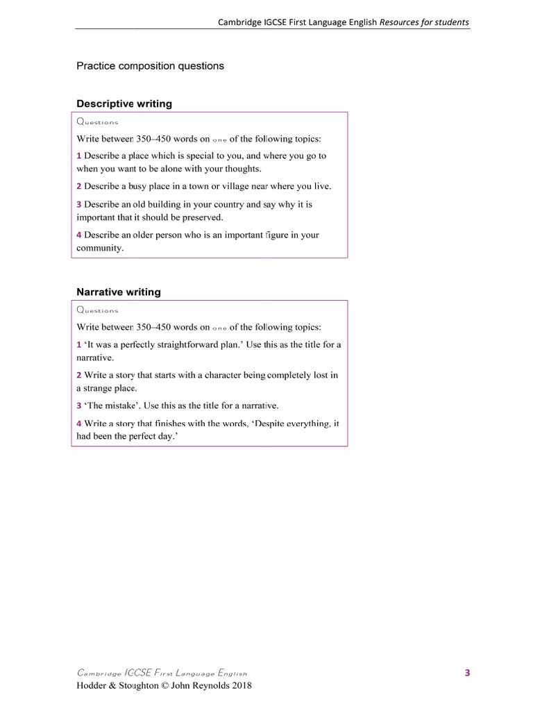Examples of Narrative and Descriptive Writing | PDF