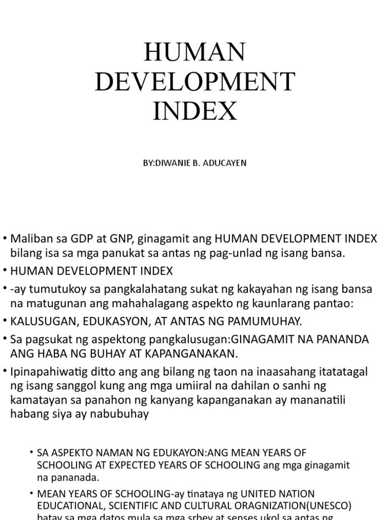 Human Development Index | PDF