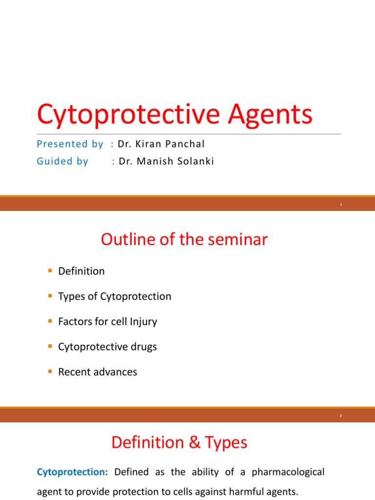 Cytoprotective Agents: Presented By: Guided by | PDF | Chemotherapy ...