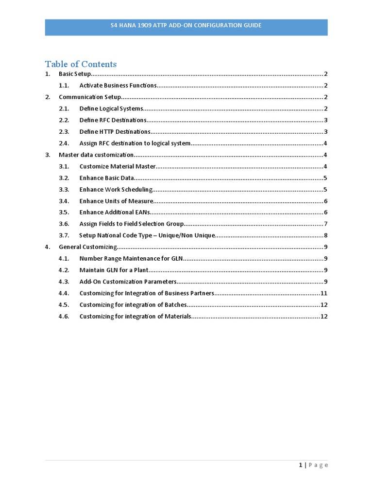 S4 Hana 1909 Attp Add-On Configuration Guide | PDF | Enterprise Resource Planning | Parameter ...