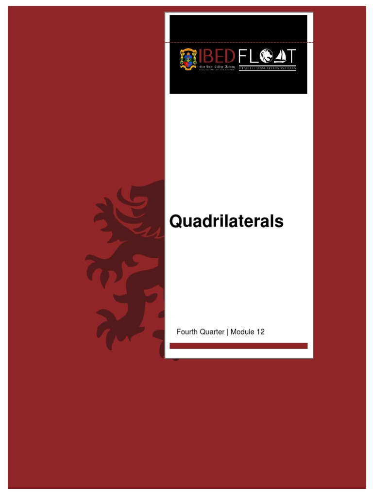 MATH 9 (Quadrilaterals) | PDF | Rectangle | Perpendicular