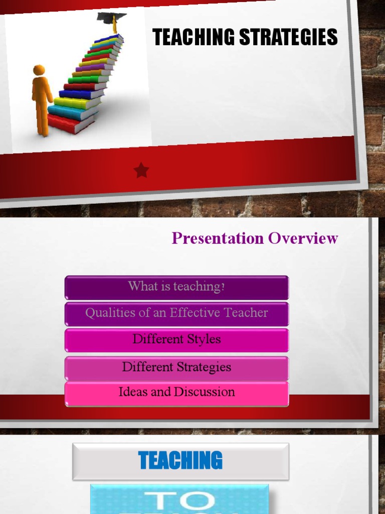 Teachingstrategies 170115134302 | PDF | Teachers | Learning