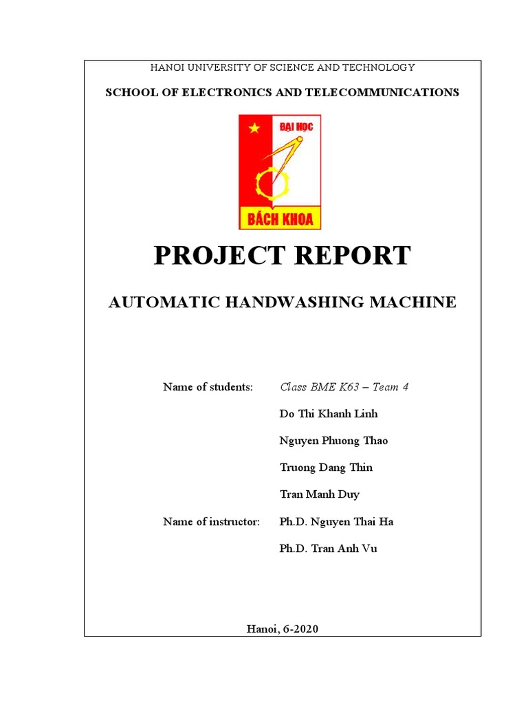 Project Report: Automatic Handwashing Machine | PDF | Hand Washing ...