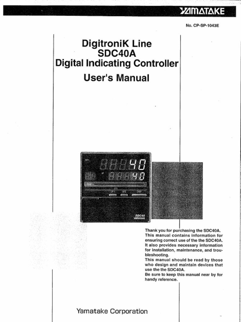 SDC40 E Manual | PDF