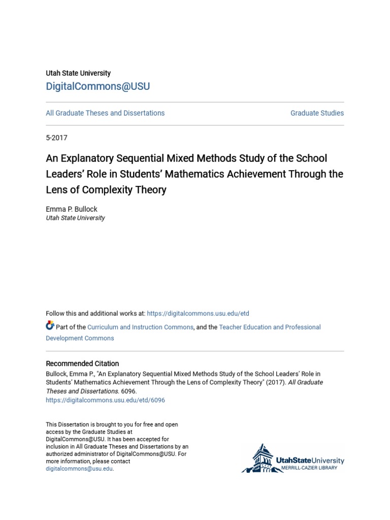An Explanatory Sequential Mixed Methods Study of The School Leade | PDF ...