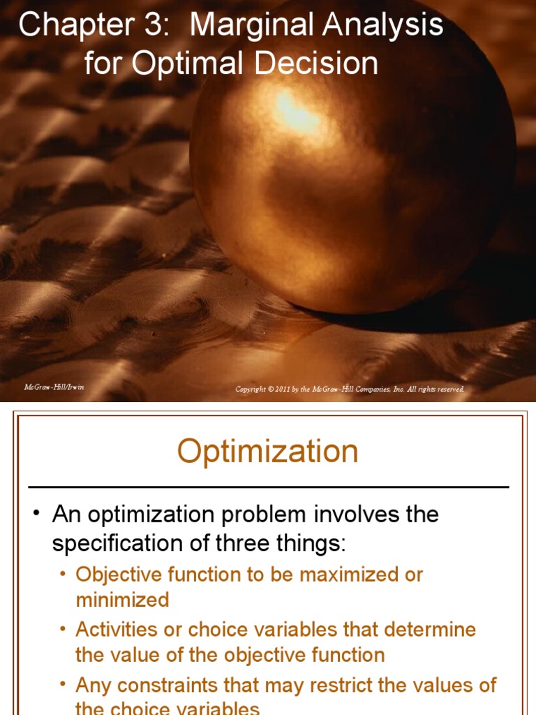 Chapter 3 Marginal Analisys For Optimal Decisions | PDF | Mathematical Optimization | Marginal Cost