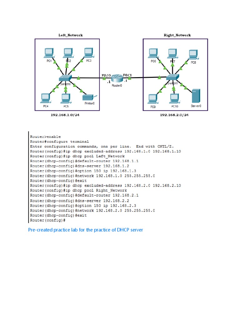 DHCP Lab 2 | PDF | Ip Address | Router (Computing)