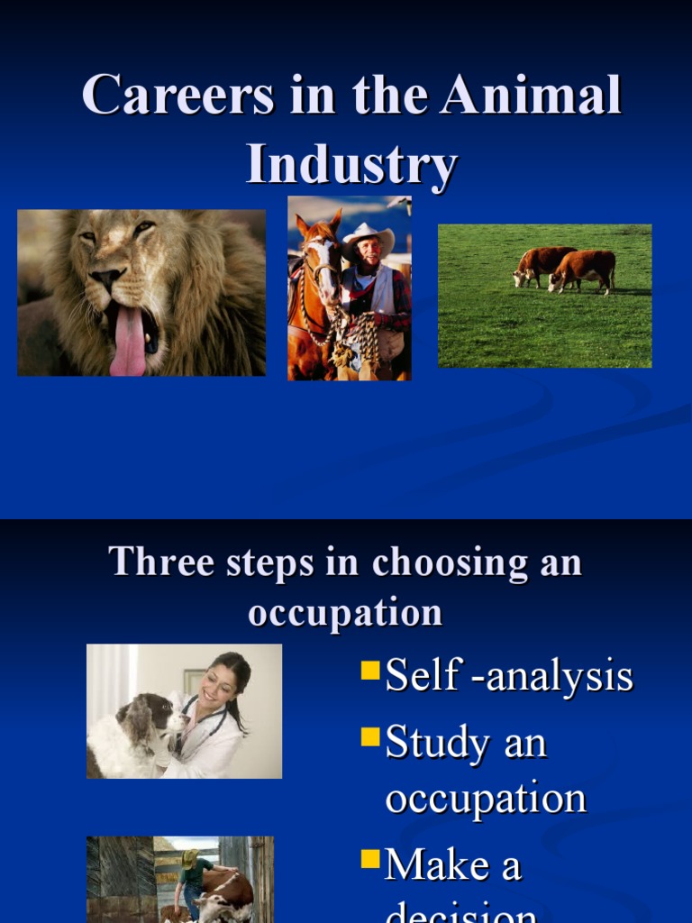Careers in The Animal Industry | PDF | Farms | Laboratories