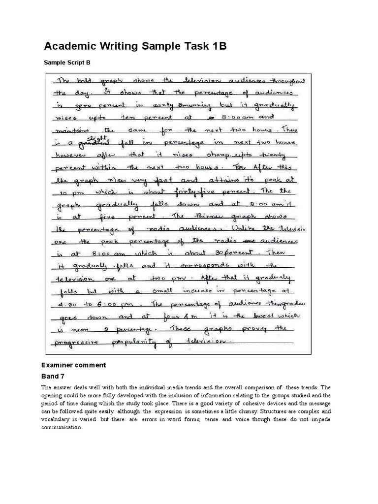 Academic Writing Sample Task 1B | PDF | Vocabulary | Accuracy And Precision