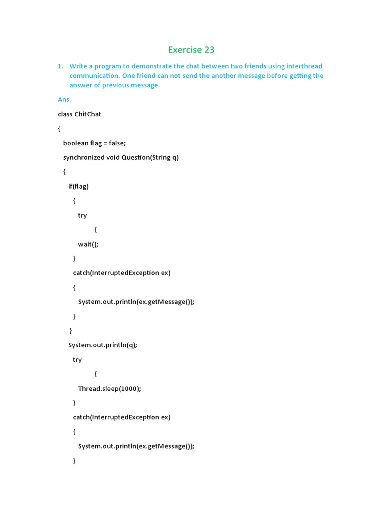 Exercise 23 | PDF | Computer Programming | Object Oriented Programming