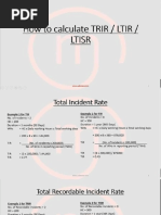 How To Calculate TRIR / LTIR / LTISR | PDF