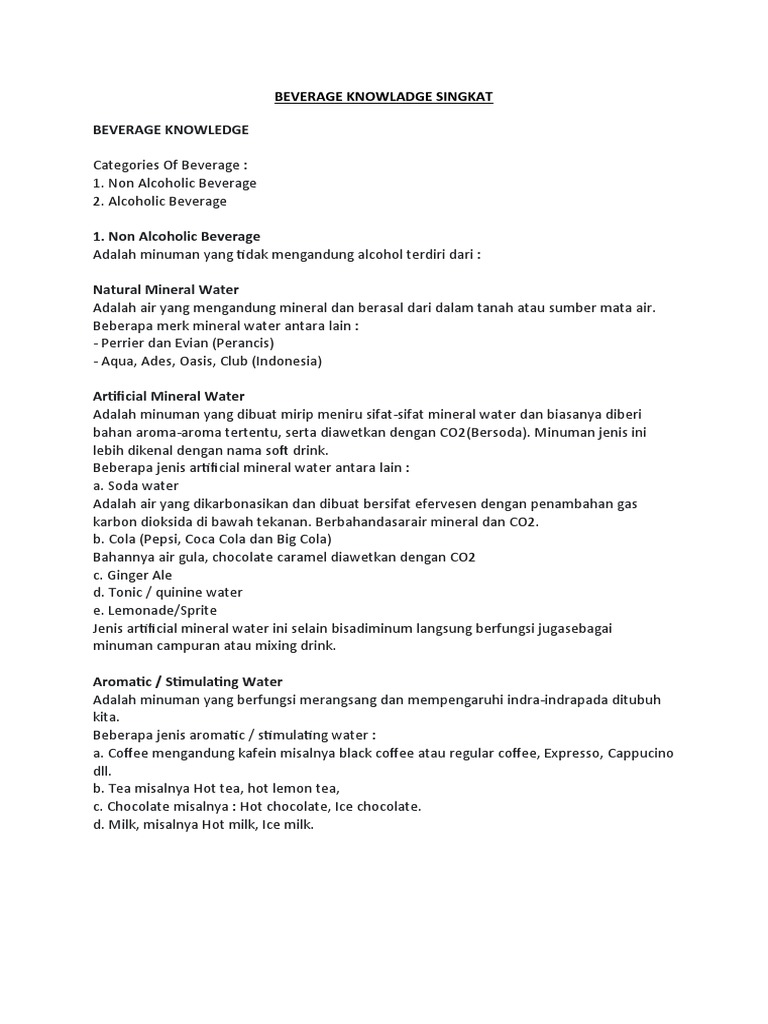 Training Baverage | PDF