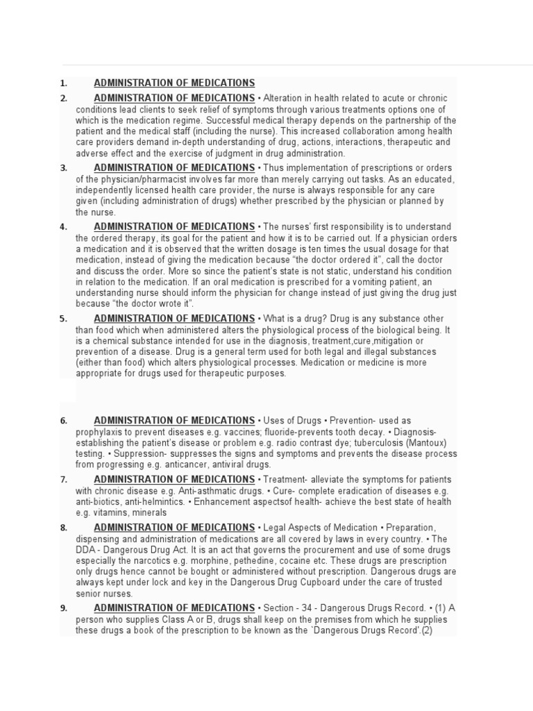 Medication Administration Guidelines | PDF | Intravenous Therapy ...
