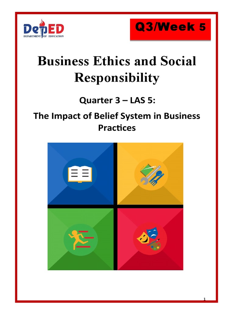 Business Ethics and Social Responsibility: Q3/Week | PDF | Torah ...