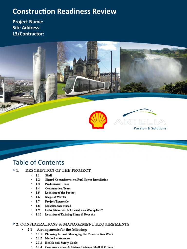Construction Readiness Review Pack | PDF | Occupational Safety And ...