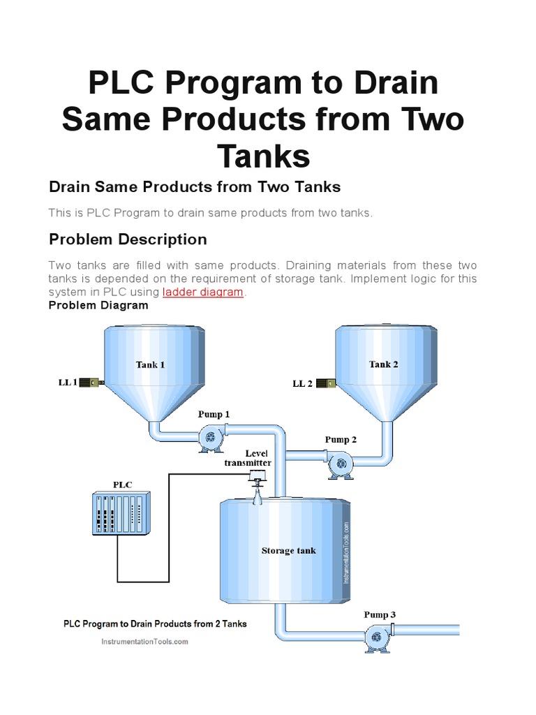 Analogue Two Tanks Different Hight Level Control | PDF | Programmable ...