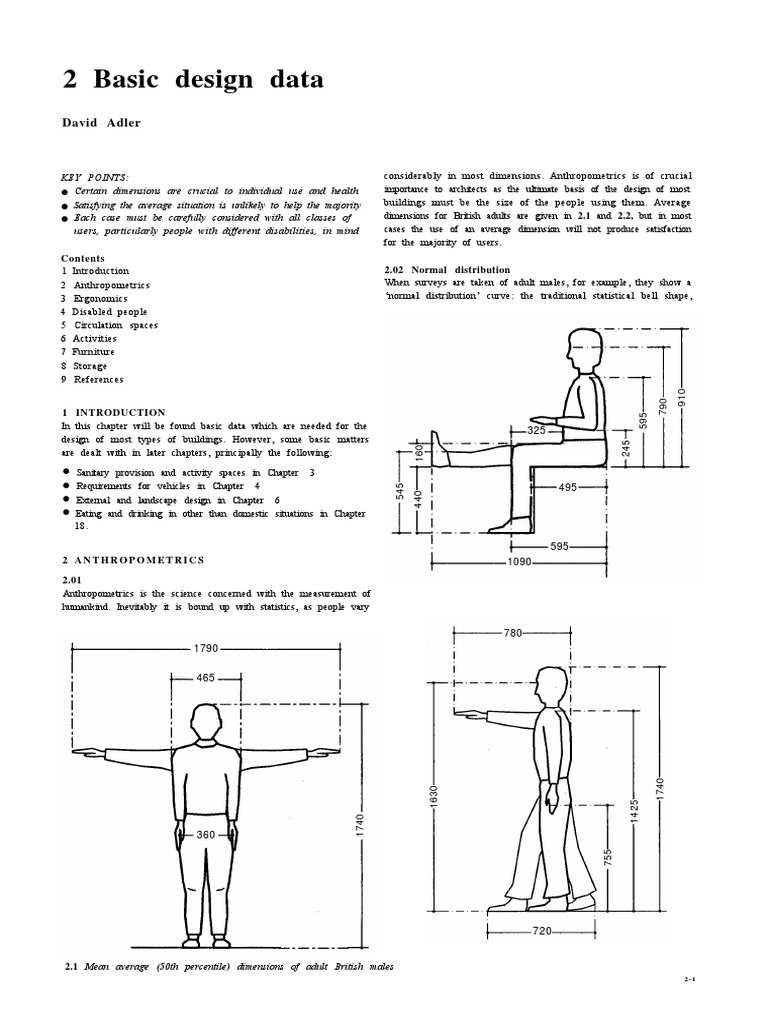 Anthropometric Data for Design Use | PDF | Anthropometry | Percentile
