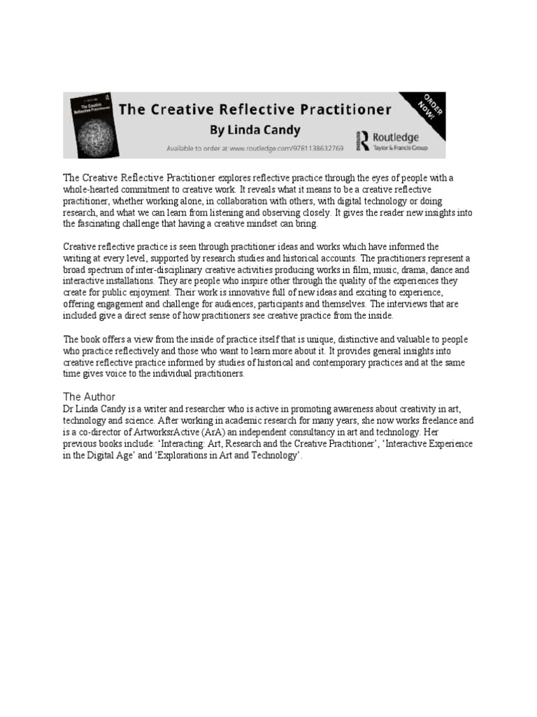 The Creative Reflective Practitioner | PDF | Reflective Practice ...