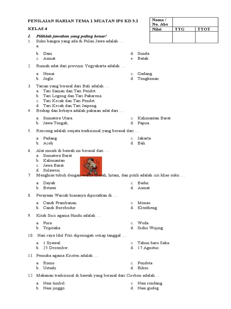 PH IPS Tema 1 Kelas 4 SD | PDF