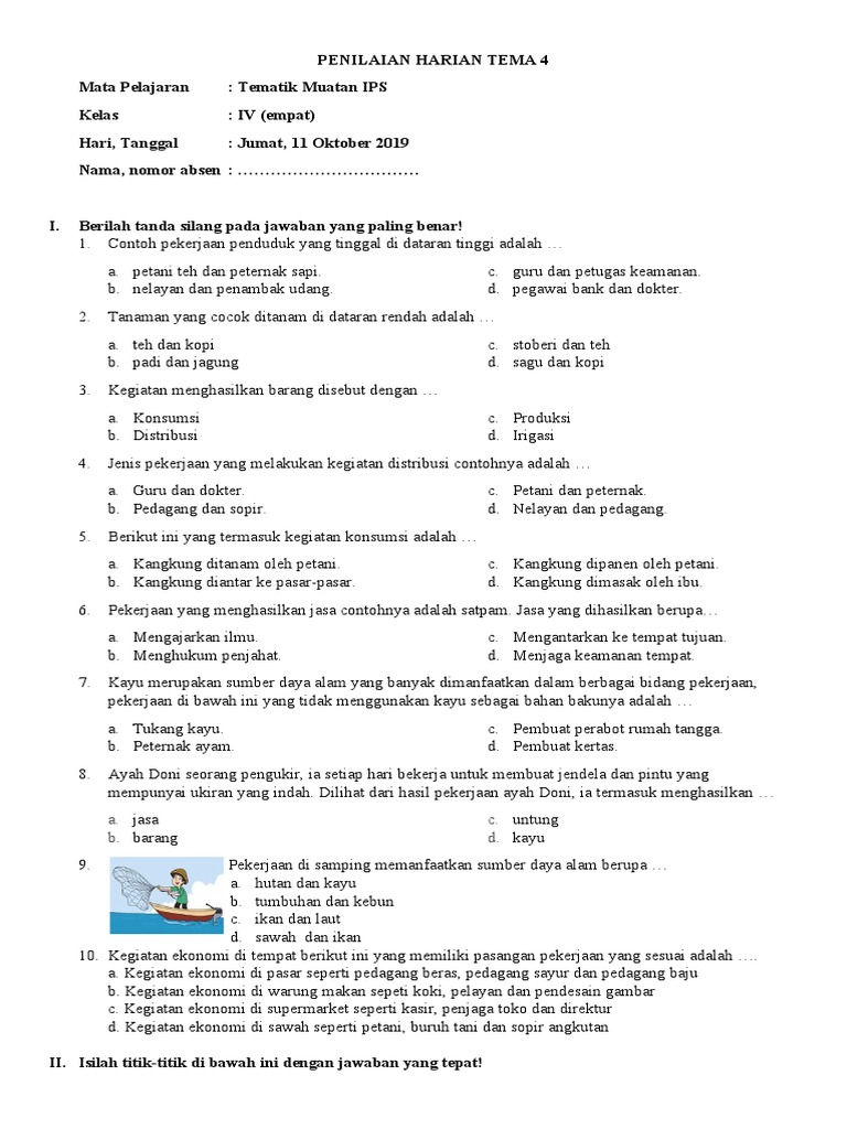 PH IPS Tema 4 Kelas 4 SD | PDF
