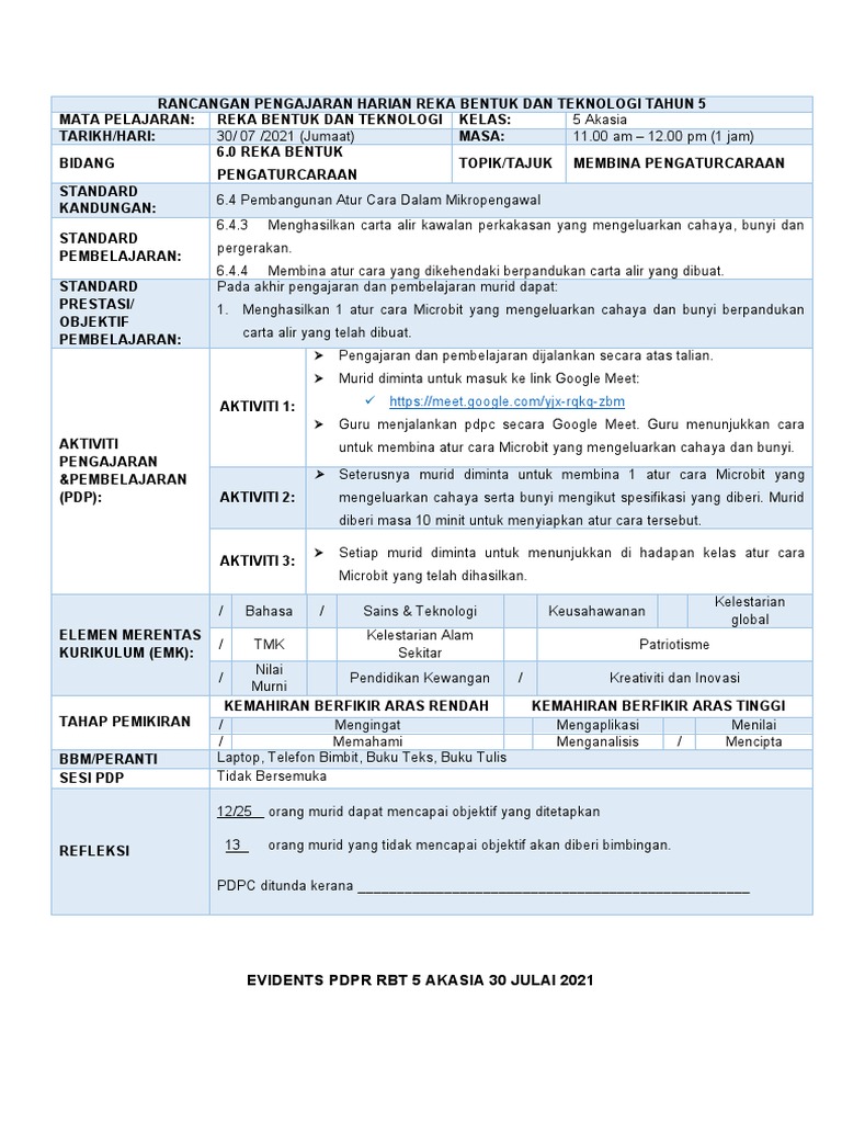 Contoh RPM Pengaturcaraan Microbit | PDF | Teknologi & Rekayasa