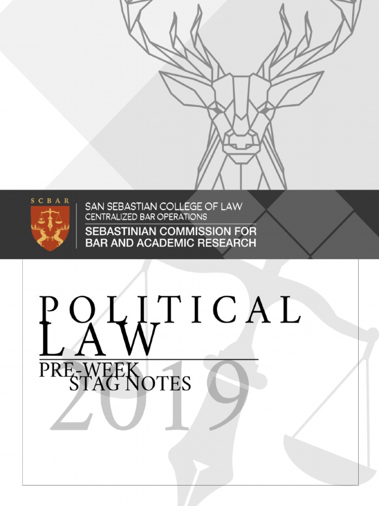Stag Preweek Notes Political Law 2019 Final For Release | PDF | Pardon ...