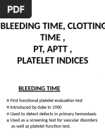 Bleeding Time & Clotting Time | PDF