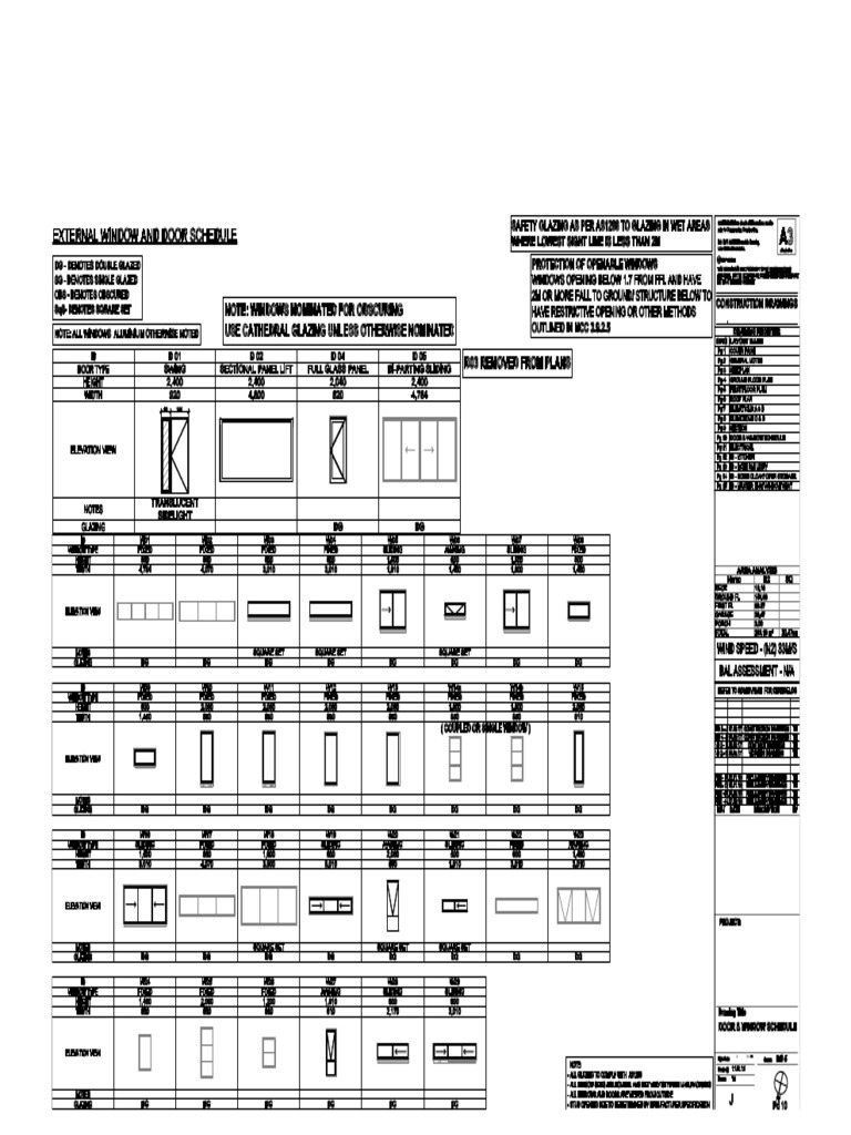 Door and Window Schedules | PDF