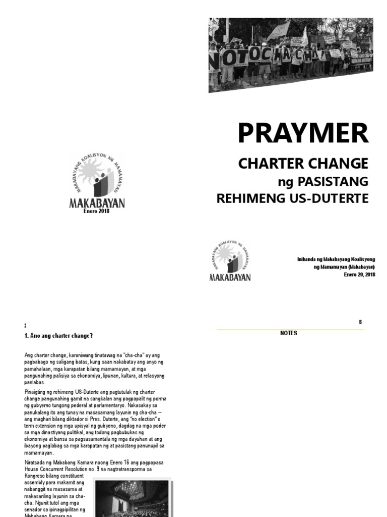 MAKABAYAN Primer On CHACHA-booklet | PDF
