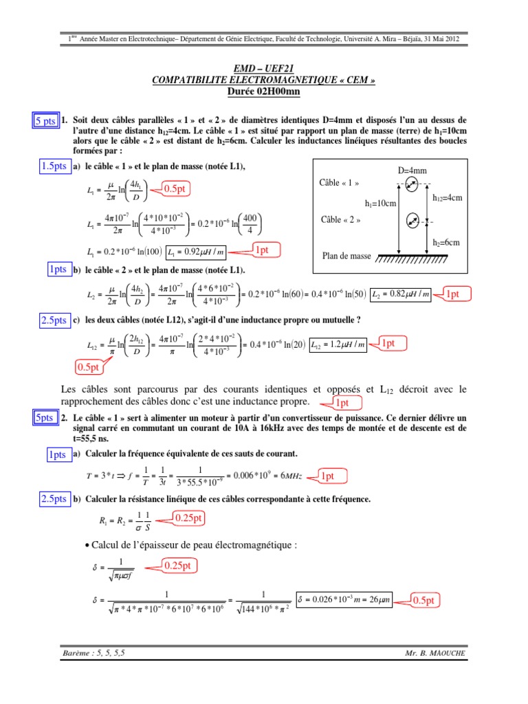 Solution Emd Cem Uef21 2012 | PDF | Mécanique newtonienne | Physique