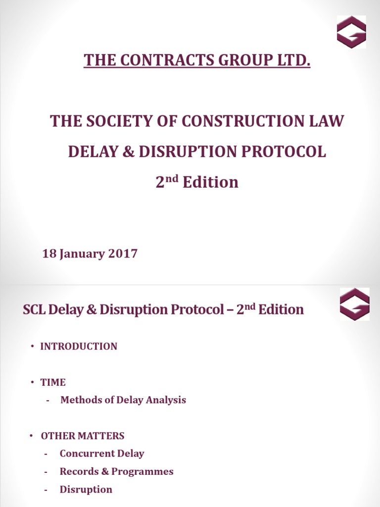 SCL Delay & Disruption Protocol 2nd Ed. | PDF | Business | Computers