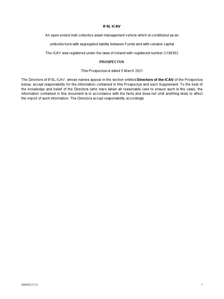 IFSL International-Prospectus | PDF | Investment Fund | Securities ...