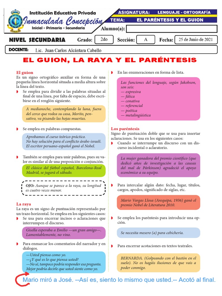El-Guion-la-Raya-y-el-Paréntesis - Casi Resuelto | PDF | Puntuación ...