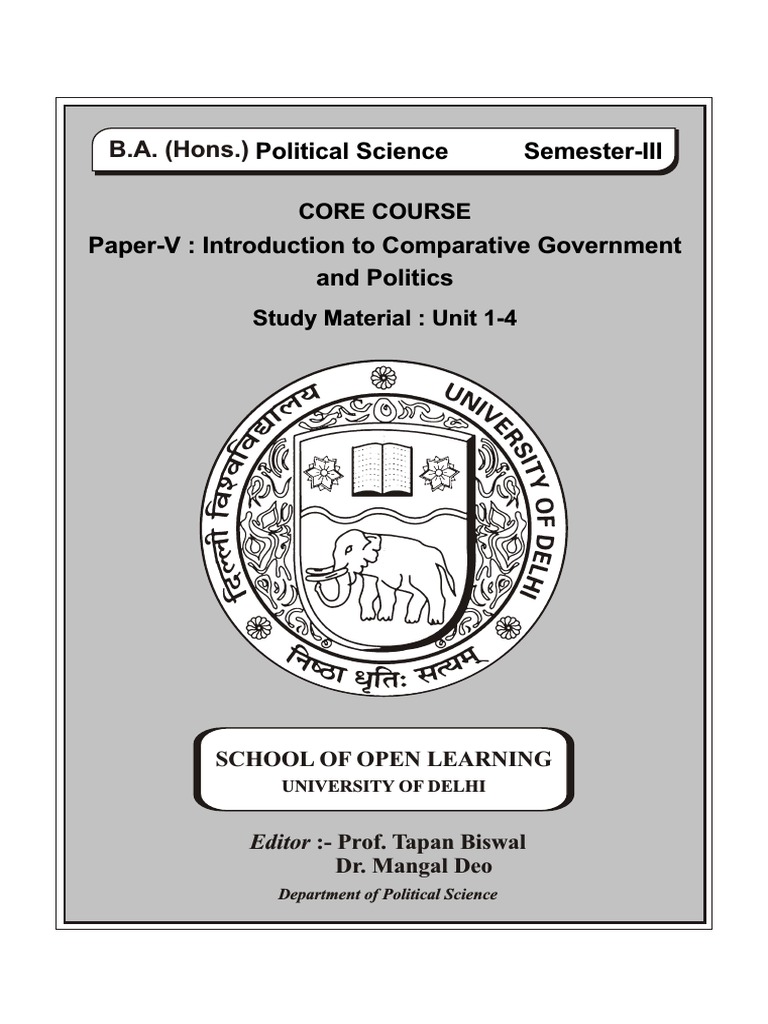 Introduction To Comparative Government and Politics | PDF | Institution ...