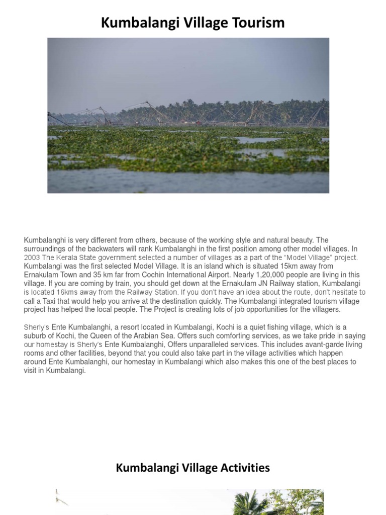Kumbalangi Village Tourism | PDF