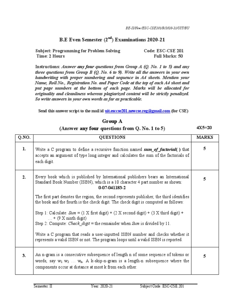 Esc-Cse 201 (New) (Cse) | PDF | Parameter (Computer Programming ... Esc-Cse 201 (New) (Cse) | PDF | Parameter (Computer Programming ...