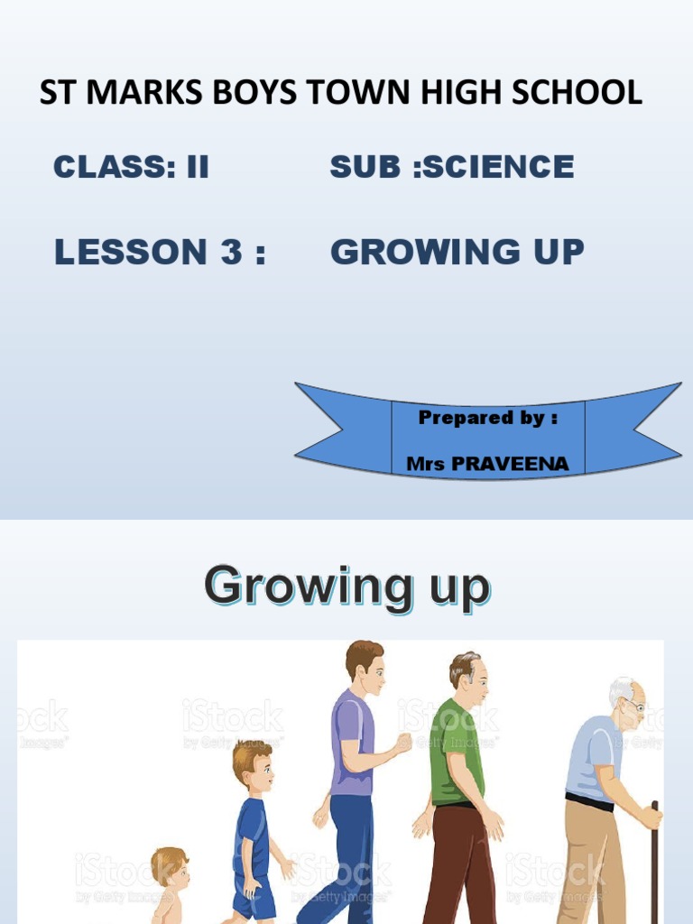 ST Marks Boys Town High School: Lesson 3: Growing Up | PDF