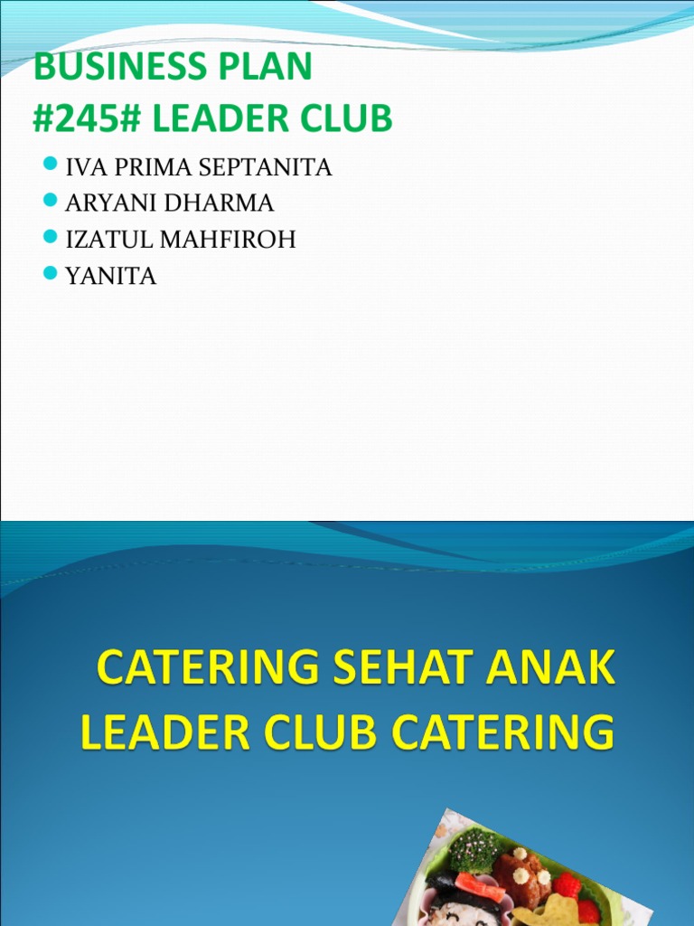 Business Plan Catering Pdf